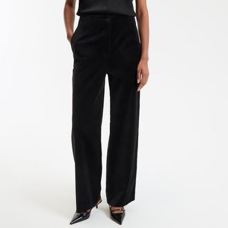 La Redoute Collections Pantalon Large En Velours Lisse Signature Eulalie