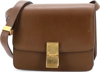 Celine Classic Box Bag Smooth Leather Small crossbody bag - Braun