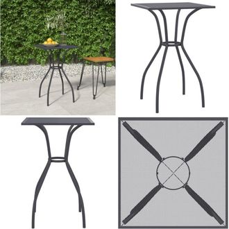 vidaXL Gartentisch Anthrazit 50x50x72 cm Stahlgitter - Gartentisch - Esstisch - Outdoor M&ouml;bel - Terrassenm&ouml;bel - Balkonm&ouml;bel - Home & Living