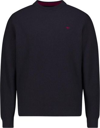 Fynch-Hatton Fynch-Hatton Herren Pullover blau Baumwolle unifarben