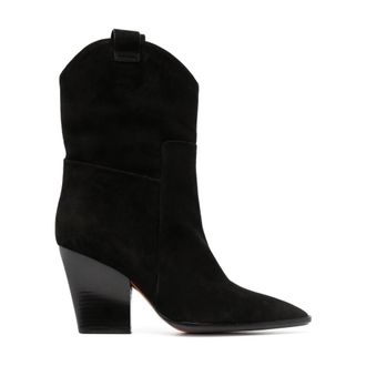 Santoni Schwarze Leder Stiefeletten - - Shoes - Damen - Schwarzk - 36 EU