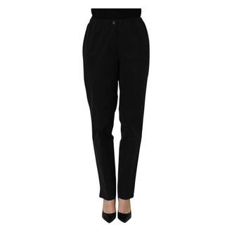Ql2 Quelledue High-Waisted Straight Chino - - Trousers - Damen - Schwarzk - L