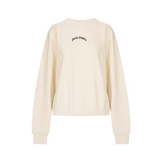 Palm Angels Damen, Sweatshirts & Hoodies, Wei&szlig;, SGr&ouml;&szlig;e