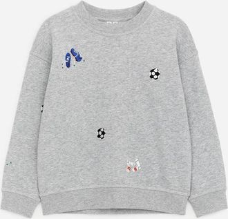 Arket Sweatshirt Mit Stickerei -Grau