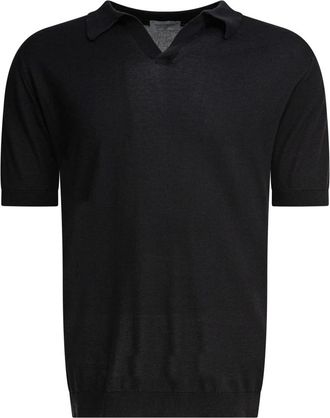 John Smedley Homme, Tops, Noir, Taille: 2XL Polo Noir &Eacute;cologique