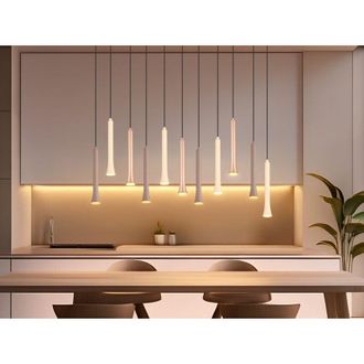 Trio Leuchten Moderne led Pendelleuchte fiato dimmbar 11-flammig mehrfarbig, Breite 115cm