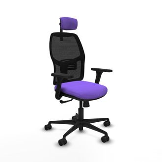 Piqueras y Crespo Alfera Call Center Stuhl mit 3D-Armlehnen, h&ouml;henverstellbarer Lendenwirbelst&uuml;tze und h&ouml;henverstellbarem Kopfteil und Neigungsverstellung, ausgestattet