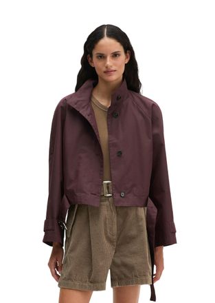 Marc O'Polo Outdoorjacke MARC OPOLO aus Cotton-Nylon-Mix, Damen, Gr. 32, schwarz cherry, Obermaterial: 59% Baumwolle, 41% Polyamid. Futter: 100% Polyester, unifar