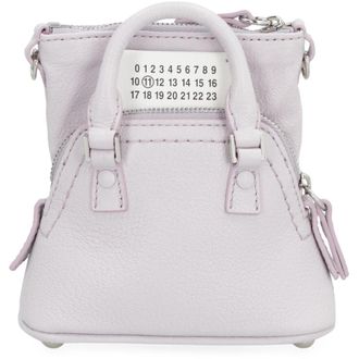 Maison Margiela 5AC Classique Baby Leder Crossbody Bag - - Bags - Damen - Lila - ONE SIZE