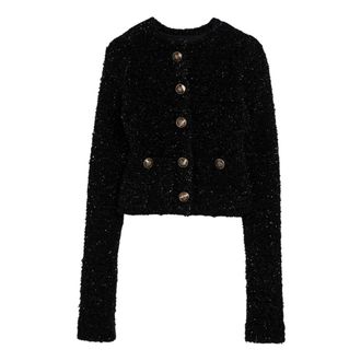 Balenciaga Kurze Cardigan Strickjacke - - Jackets - Damen - Schwarzk - L
