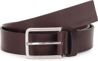 Calvin Klein Herren Gürtel Ledergürtel, Braun (Dark Brown), 105 cm