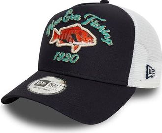 New Era A-Frame Mesh Trucker Cap - Fishing 1920 Navy