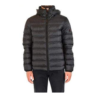 Peuterey Homme, Vestes, Noir, Taille: XS Veste à capuche noire avec fermeture éclair et poches