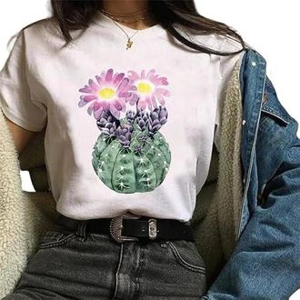 Keephen Western Cactus Impression 3D T-Shirt Femmes Cactus D&eacute;sert Botanique Graphique Tees Randonn&eacute;e Escalade Dr&ocirc;le Manches Courtes Tops