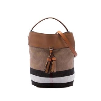 Burberry Sac seau Pre-owned en toile - Femme - Pre-owned - Brun - Taille: ONE Size