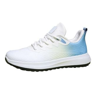 Generic Chaussures de course &agrave; lacets pour homme en maille respirante et antid&eacute;rapante - Baskets de tennis tendance et l&eacute;g&egrave;res et confortables, bleu clair, 39