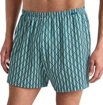 CALIDA Prints Jersey Boxer Homme sans Ouverture, avec Ceinture recouverte de Tissu, 100% Coton