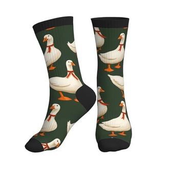 Generic Cravate Cool À Imprimé Oie Chaussettes Doux Chaussette Évacuant LHumidité Chaussettes Femme Pour Travail Femme Course 40Cm