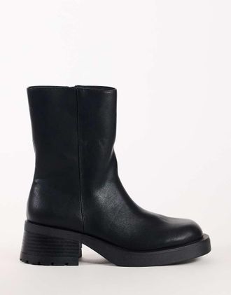 Topshop Lillian Chunky-Ankle-Boot in Schwarz