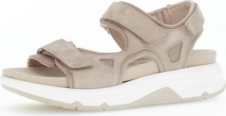 Gabor Damen Klassische Sandalen, Frauen Sandalen,Wechselfußbett,Moderate Mehrweite (G),Strandschuhe,Sandaletten,bequem,leinen,37.5 EU / 4.5 UK