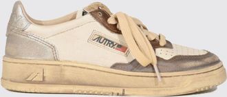Autry Medalist Low Super Vintage zweifarbige Leder-Sneaker mit Used-Effekt