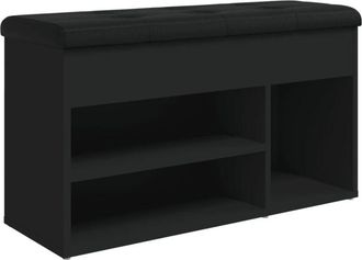 vidaXL Schuhbank Schwarz 82x32x45,5 cm Holzwerkstoff - Vidaxl