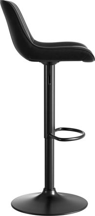 tidyard Barhocker 4er Set, h&ouml;henverstellbare Drehst&uuml;hle mit 360&deg; Schwenkfunktion und samtbezogenem Sitz in Schwarz f&uuml;r K&uuml;che oder Bar