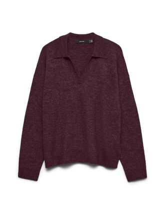 Vero Moda Vmlefile Ls Poloneck Pullover Noos