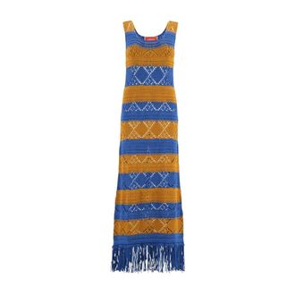 La DoubleJ Petrolblaues Quastenstrickkleid - - Dresses - Damen - Mehrfarbig - L