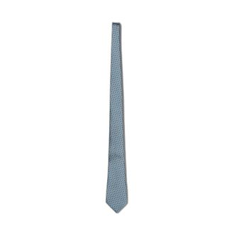 Ermenegildo Zegna Cravate en soie jacquard - Homme - Accessoires - Bleu - Taille: ONE Size