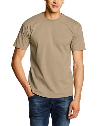 Fruit Of The Loom Herren Valueweight Short Sleeve T-Shirt, Khaki, L