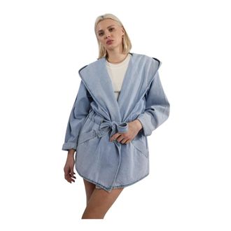 Molly Bracken Kapuzen-Jeansjacke - - Coats - Damen - Blau - XS