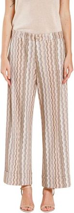 Mason's Femme, Pantalons, Beige, Taille: 44 FR New York Studio Pantalon Chino Ville Court