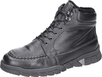 Waldl&auml;ufer H-Lino Bootie 965901-169-001, vollnarbiges Glattleder in schwarz, Futter echt Lammfell Weite H Schwarz Gr. 40 1/2