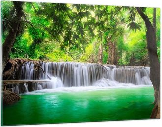 Arttor Wandbilder Dekoration Wohnzimmer Wasser Park Natur Landschaft Bilder auf Glas 120x80cm Glasbild Schlafzimmer Küche Deko Wand Kunstdruck Art Groß XXL W