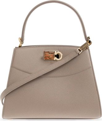 Ferragamo Femme, Sacs, Beige, Taille: ONE Size Studio Box Small Bag