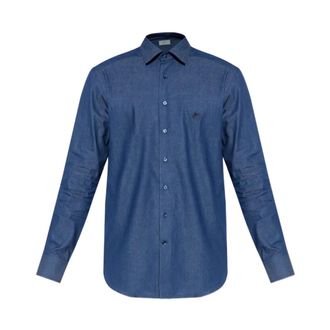 Etro Blau Klassisches Roma Hemd mit Denim-Effekt - - Shirts - Herren - Blau - M