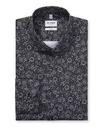 Olymp Level Five, Body Fit, Hemd mit floralem Print, Extralang in