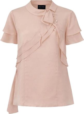 Simone Rocha Femme, Blouses et Chemises, Rose, Taille: 36 FR Petal Bow Sash Top