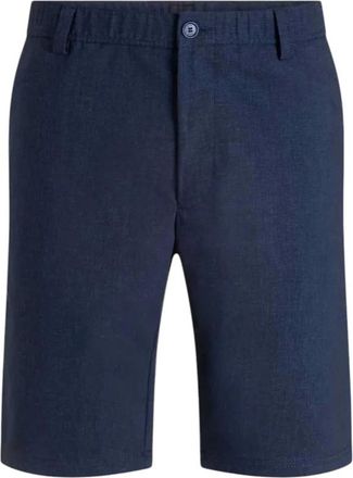 HUGO BOSS Homme, Shorts, Bleu, Taille: W36 Bermuda Misto Lino Tech-Comfort
