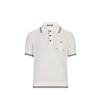 Jacquemus Le Polo Voilier ray&eacute; en soie et coton
