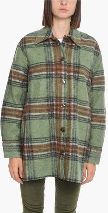 Samsøe & Samsøe Tartan Patterned ROSALIE Pile Oveshirt size Xxs
