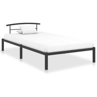 vidaXL Bettgestell Schwarz Metall 100x200 cm Vidaxl