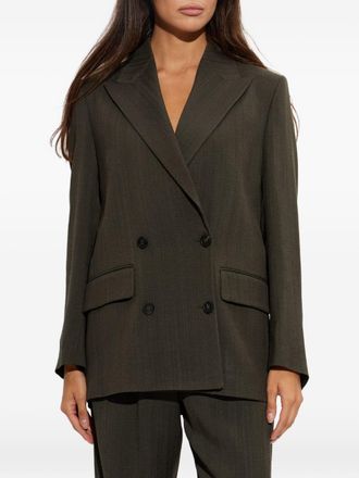 Golden Goose Double-Breasted Wool Blazer - Olive