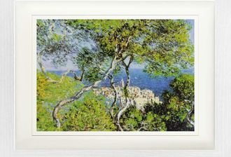 1art1 Claude Monet Poster Bordighera, 1884 Gerahmtes Bild Mit Edlem Passepartout | Wand-Bilder | Im Bilderrahmen 40x30 cm