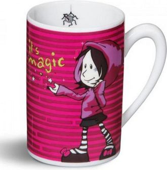 Nici Nici 35982 Tasse Moonville Porzellan ø 7.5 x Höhe 11 cm, pink