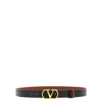 Valentino Garavani Homme, Accessoires, Noir, Taille: 110 CM Reversible Smooth Calf Leather Belt