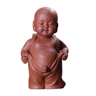 Aboofan Clay Zen M&ouml;nch Figur Tischdeko Teezeremonie Zubeh&ouml;r Entspannende Wohnaccessoire Geschenkidee f&uuml;r B&uuml;ro und Zuhause