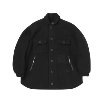 And Wander Wool Shaggy Jacket Long - - Jackets - Herren - Schwarzk - L