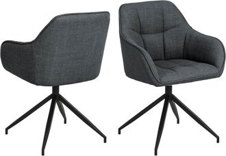 ebuy24 Ebuy24 - Brenda Esszimmerstuhl mit Armlehne, Drehfunktion, grau